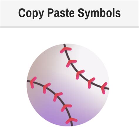 Baseball Emoji Copy And Paste Text ⚾ Meaning Unicode