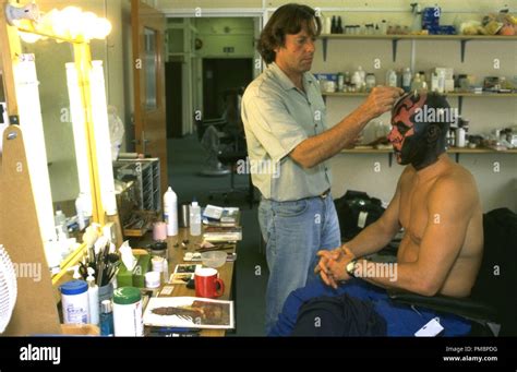 Ray Park Sits For His Darth Maul Makeup In Star Wars Episode I The