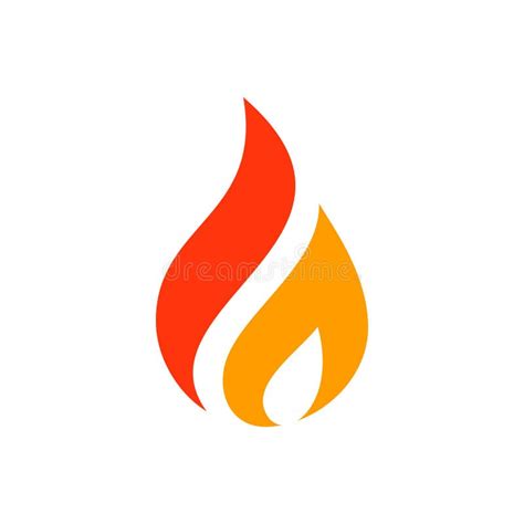 Flame Icon Vector Illustration Full Vector Power Symbol In Flat Colored Style On White