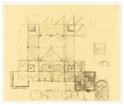 Drawing Phillips Exeter Library Exeter Nh Sketch Of Plan With Elevations Exeter Library