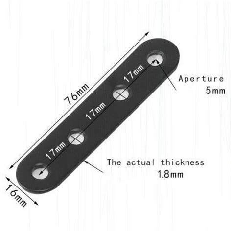 Metal Straight Bracket 4 Hole Flat Mounting Bracke Vicedeal