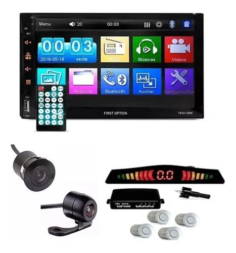 Central Multimídia 1din Mp5 Bt Câm Ré Sensor 22mm Prata Frete Grátis