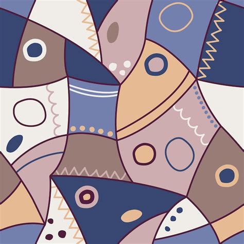 Premium Vector Colorful Ornament Design Patchwork Style