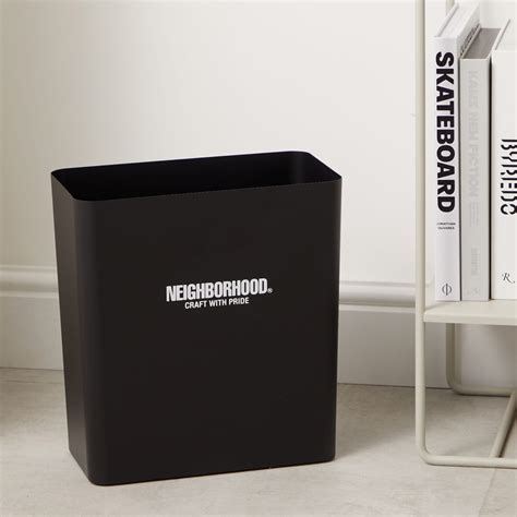 Neighborhood Logo Trash Can Black End Ca