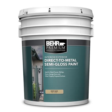Behr Premium Interiorexterior Direct To Metal Semi Gloss Deep Base