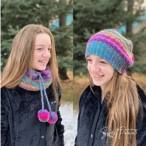 Cowl Hat Knitting Pattern