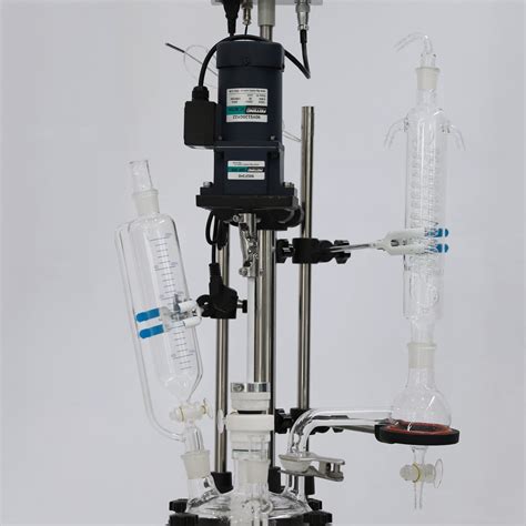 5l Chemical Lab Jacketed Glass Reactor Vessel With Digital Display For