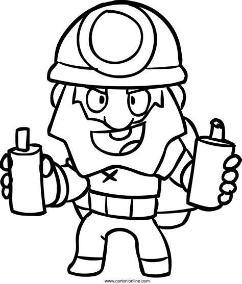 Brawl Stars Coloring Pages Dynamike