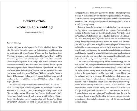 Gradually Then Suddenly