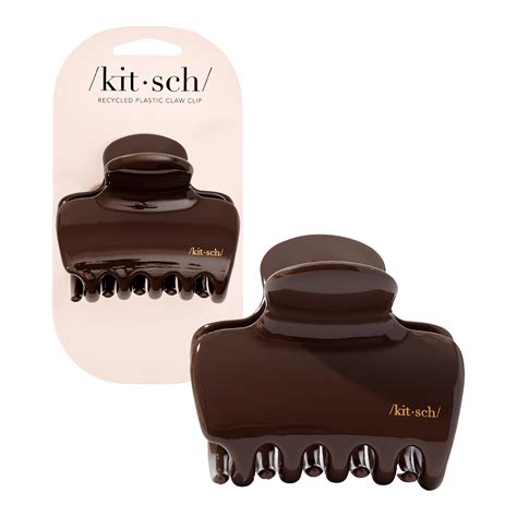Kitsch Recycled Plastic Large Puffy Claw Clip Chocolate Nz Adore Beauty