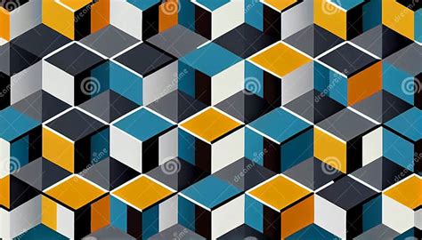 Generative Ai Symmetry In Motion A Mesmerizing Geometric Pattern Of Bold Shapes Stock