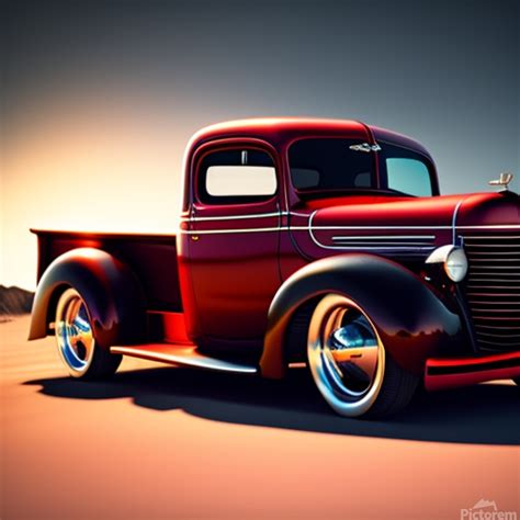 Hot Rod Truck By Roger Harrison Wall Art