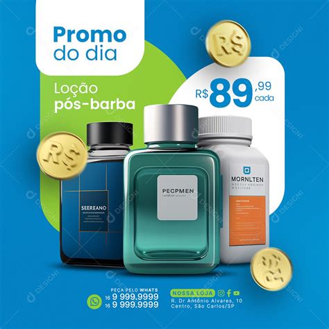 Farmácia Promo Do Dia Loção Pós Barba Social Media Psd Editável
