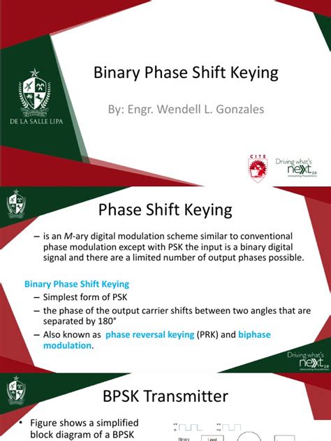 Binary Phase Shift Keying Pdf Modulation Information And Communications Technology