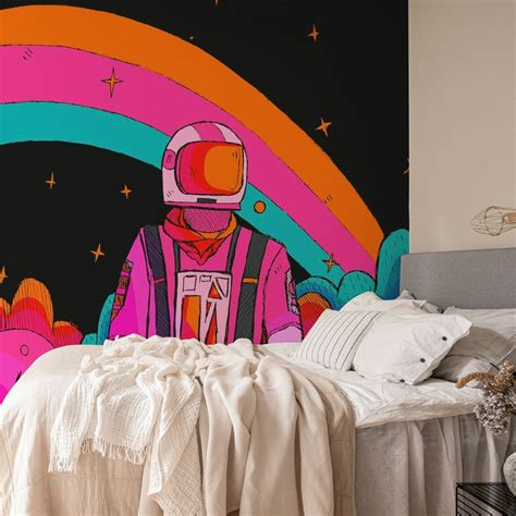 Buy Rainbow Astronaut Wallpaper Happywall