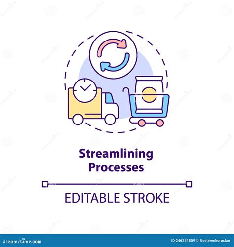 Streamlining Processes Concept Icon Stock Vector Illustration Of Supply Workflow 246251859