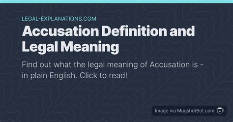Accusation Definition What Does Accusation Mean