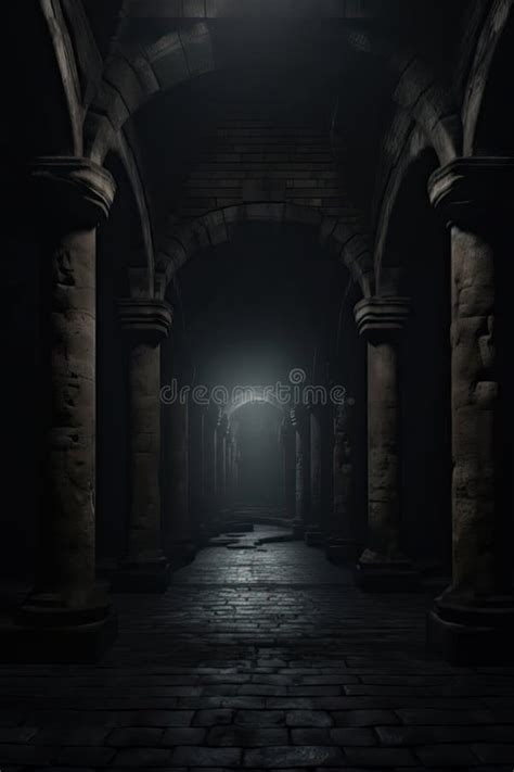 Subliminal Messaging Liminal Space Dark Cross Way Stock Illustration Illustration Of Tunnel