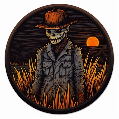 Scarecrow Patch Iron Onsew On Applique For Vest Jacket Bag Clothing