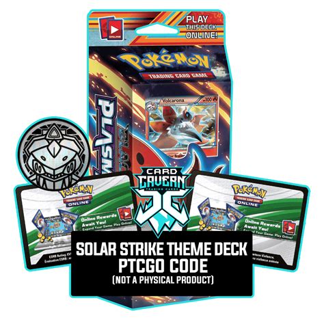 Solar Strike Theme Deck Plasma Blast Ptcgo Code Card Cavern Trading Cards Llc