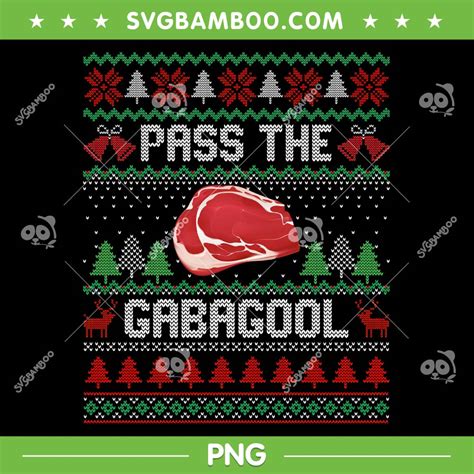 Pass The Gabagool Tacky Ugly Christmas Png