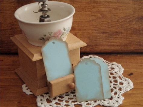 Blank Edge Dyed Tags 100 Blue Cover Tags Hang By Shelleypress 3425