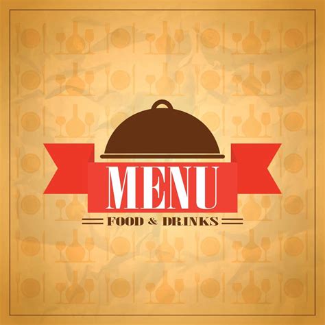 Food And Drinks Restaurant Menu On A Retro Paper Background 12524376