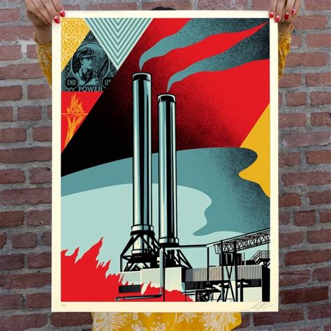 Shepard Fairey Factory Stacks Unavailable New Art Editions