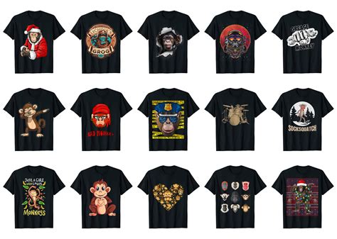 15 Monkey Shirt Designs Bundle For Commercial Use Part 3 Monkey T