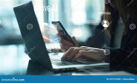 Human Interact With Ai Artificial Intelligence Brain Process Generative