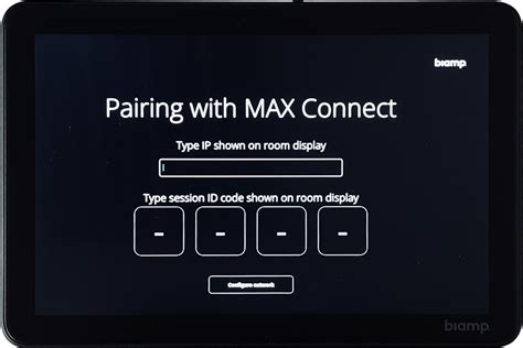 Max Connect Network Setup Corporate Dual Biamp Cornerstone