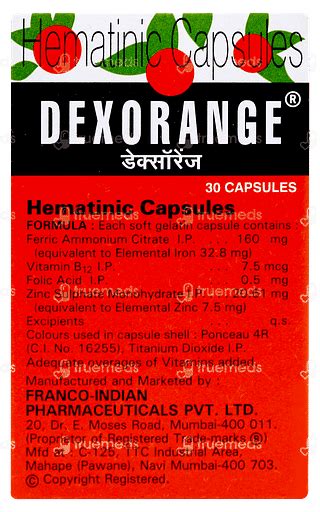 Dexorange Capsule Uses Side Effects Price And Substitutes