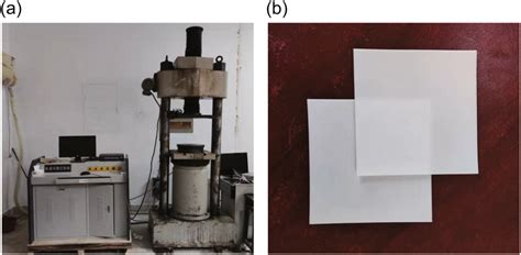 Uniaxial Compression Test Apparatus A Testing Machine And B Teflon