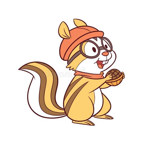Chipper The Chipmunk Unique Character Design Stock Vector Illustration Of Vibrant Wildlife