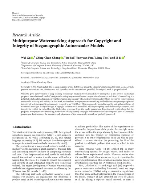 Pdf Multipurpose Watermarking Approach For Copyright And Integrity Of Steganographic