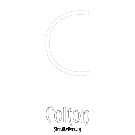 Colton Free Printable Name Stencils With 6 Unique Typography Styles And