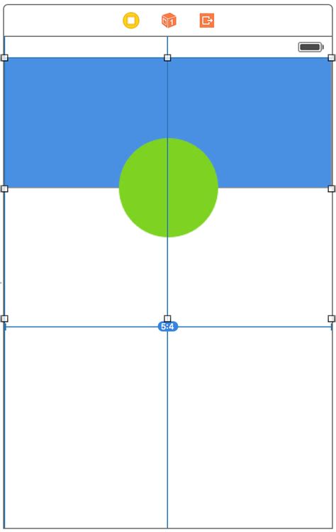 Ios How To Align The Center Of A View With The Bottom Of Another View With Autolayout Stack