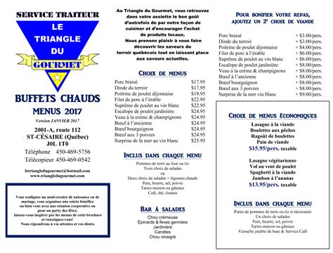 Buffet Chaud Le Triangle Du Gourmet