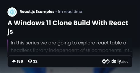 A Windows 11 Clone Build With React Js Daily Dev