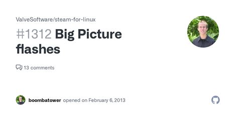 Big Picture Flashes · Issue 1312 · Valvesoftwaresteam For Linux · Github