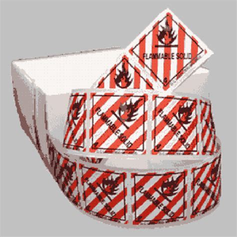 Flammable Solid Class 41 Mini Flag Marking For Bill Of Lading And Shipping Documents