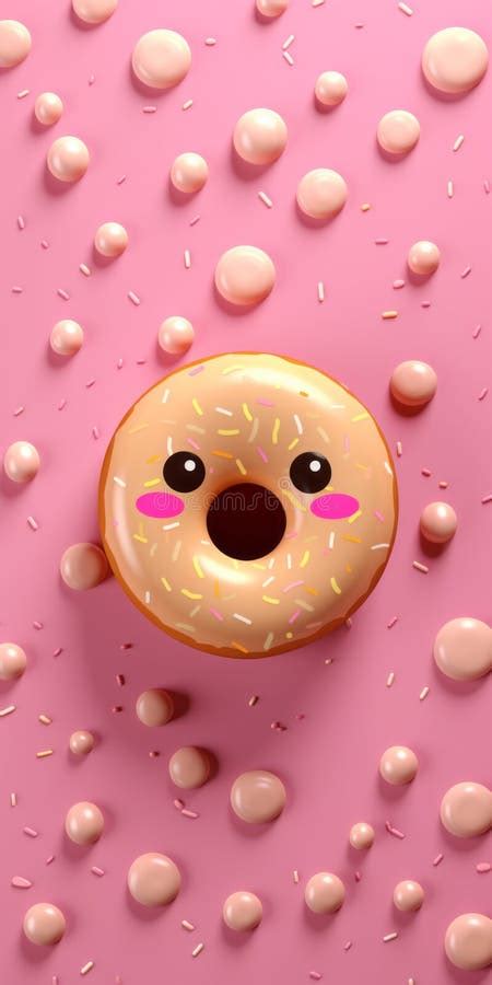 Close Up Of Donuts With Multi Colored Sparks Pastel Colors Sprinkled