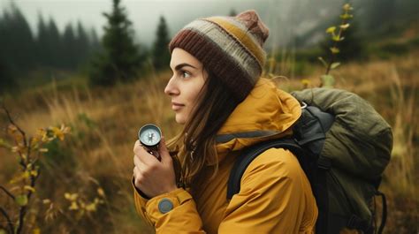 Free Hiker Using Compass Image Hiker Compass Adventure Download At Stockcake