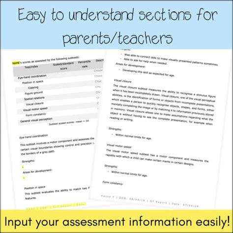 Dtvp 2 Developmental Test Visual Perception Template Occupational Therapy Ot