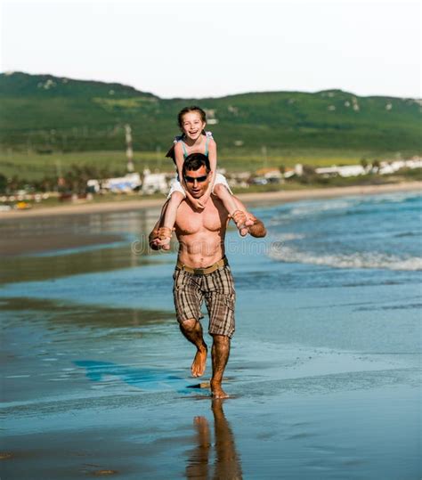 Father And Daughter Walking At Sea Coast Stock Image Image Of Outdoor Beautiful 286645525