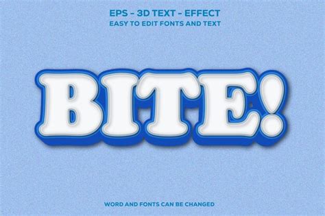 Premium Vector Bite 3d Text Effect
