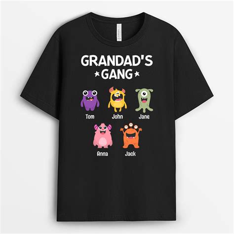 Grandaddaddy‘s Gang Personalised Ts T Shirts For Grandaddad