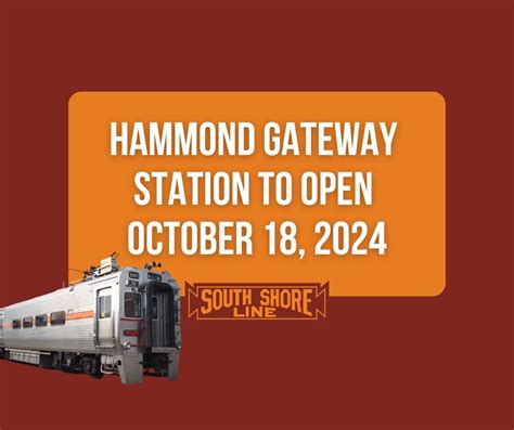 South Shore Line Announces New Hammond Gateway Station To Open October