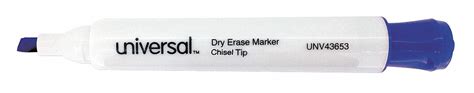 UNIVERSAL Blue Chisel Dry Erase Markers 6NDZ8 UNV43653 Grainger