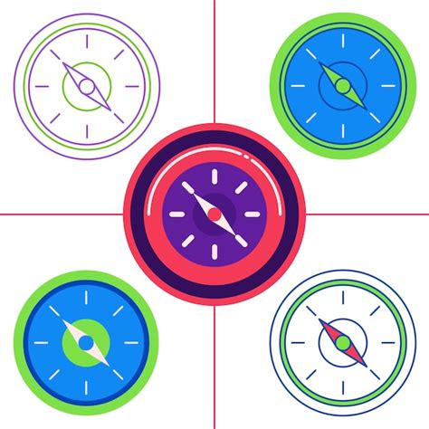 Premium Vector Compass Direction In Flat Design Style